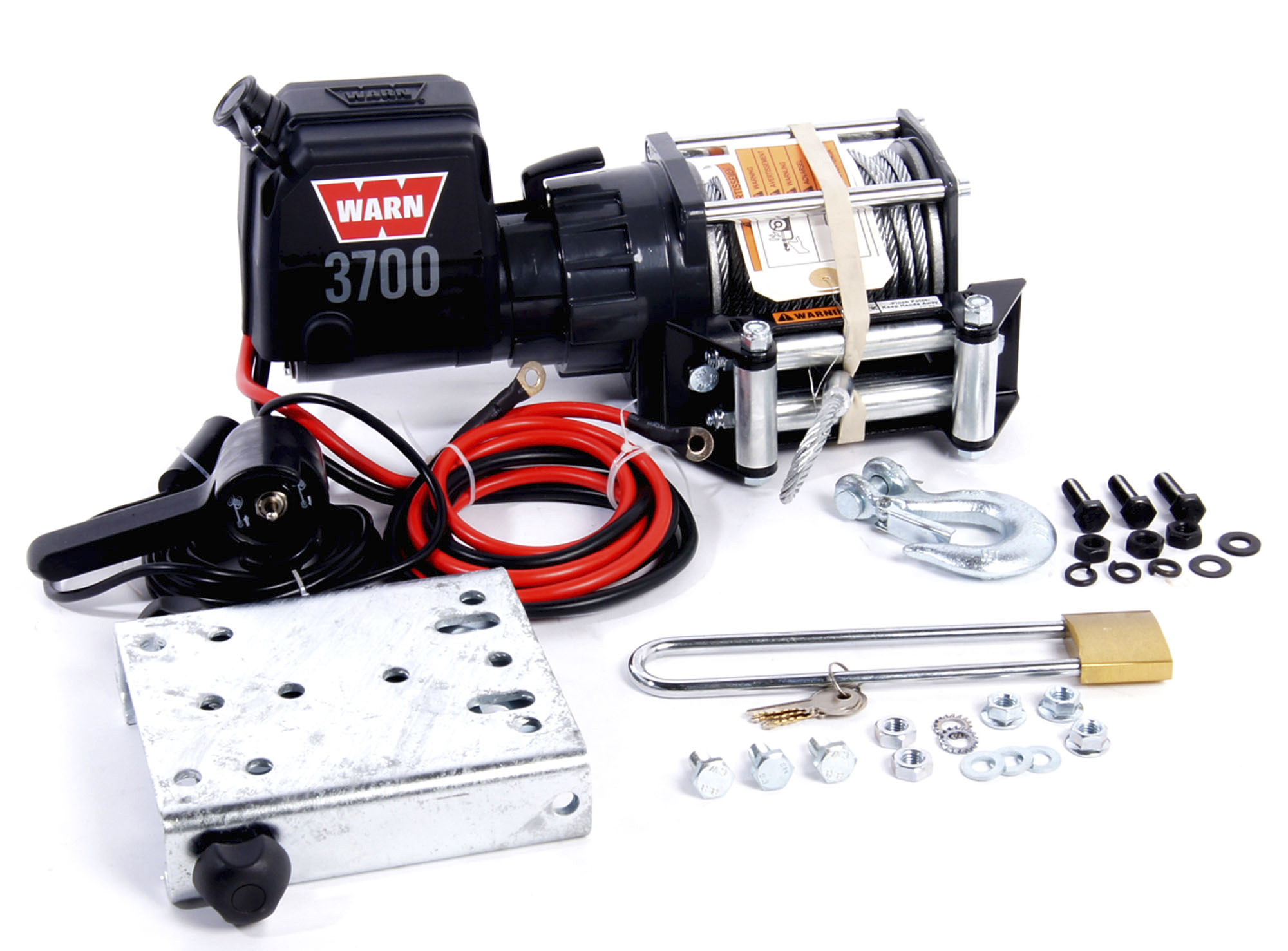 Elektrisk vinsj Warn 4000DC inkl. monteringssett - Brenderup
